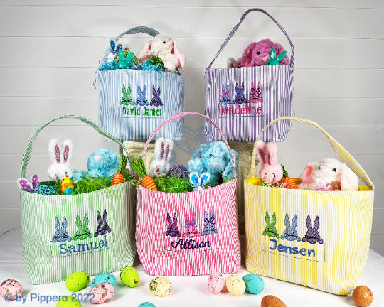 Easter Seersucker basket blanks – HolidayBlanks