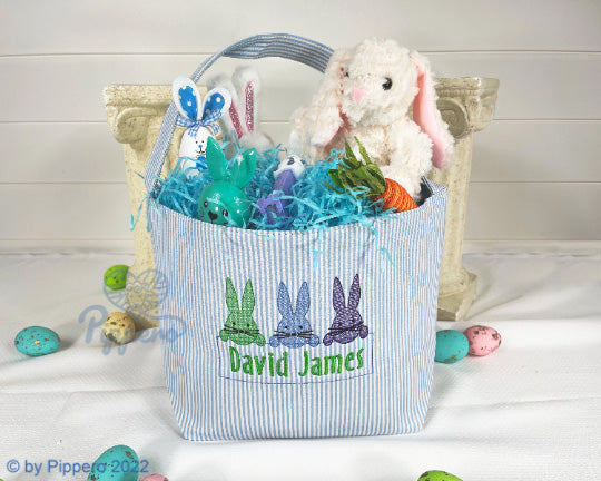 Easter Seersucker basket blanks – HolidayBlanks